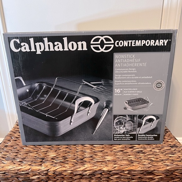 Kitchen | Calphalon Contemporary Nonstick 16 Roaster Pan And Rack New ...